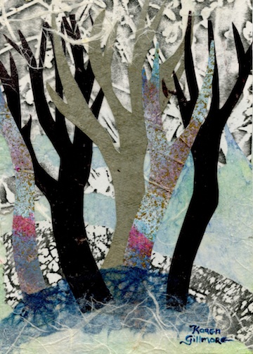 Collage — making a painting with paper and glue | Karen Gillmore Art