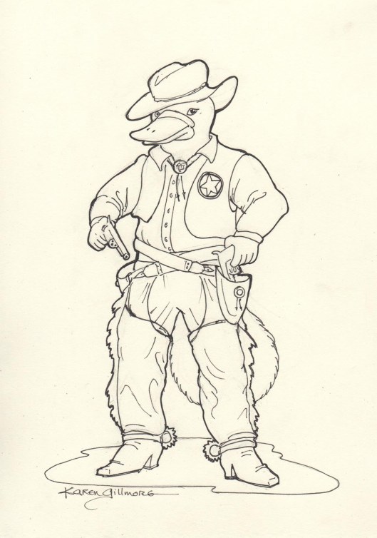 Quick-Draw! Sheriff Bill Platypus | Karen Gillmore Art