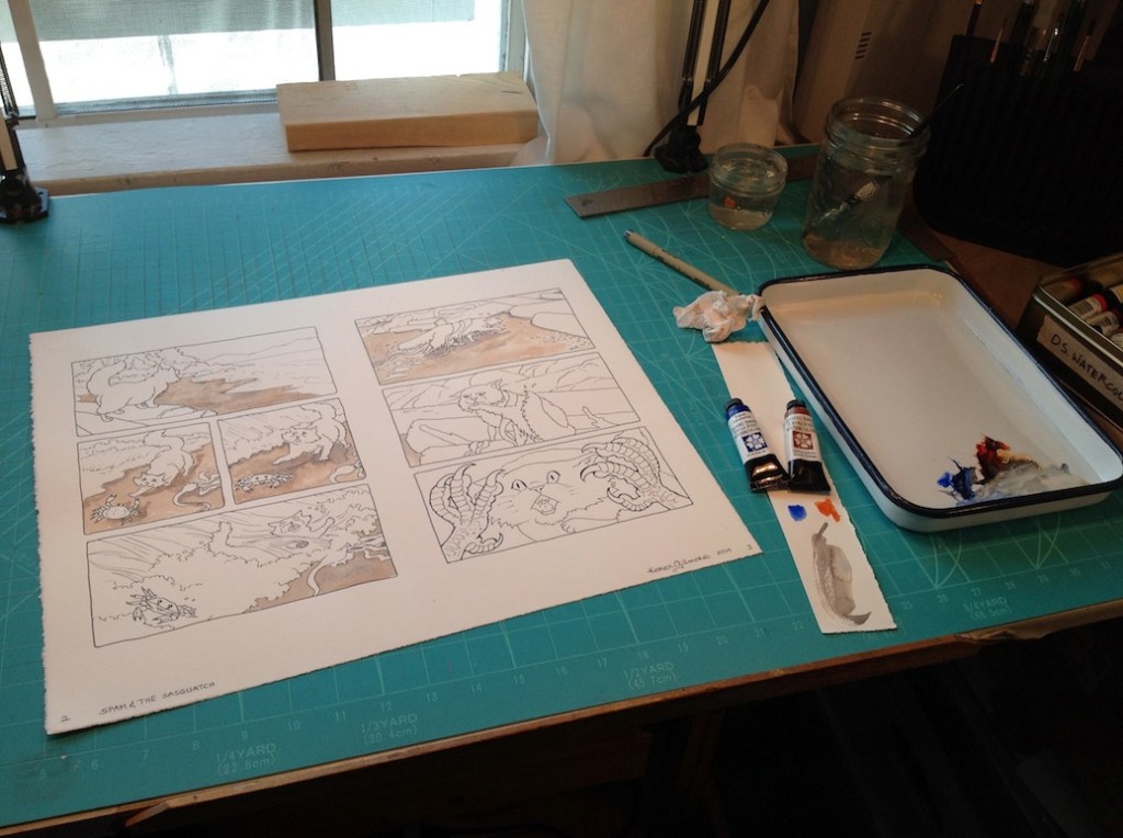 Technique-of-the-Week — Comic page in watercolour | Karen Gillmore Art